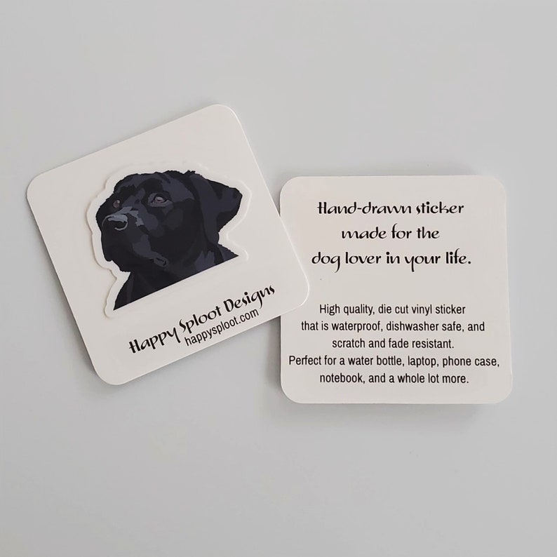 Black Labrador Dog Sticker Die Cut Vinyl Water Bottle - Etsy
