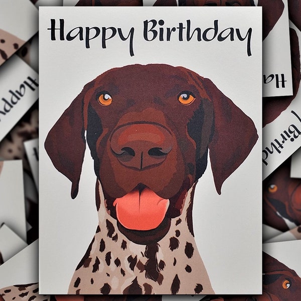 Happy Birthday Gsp Card - Etsy