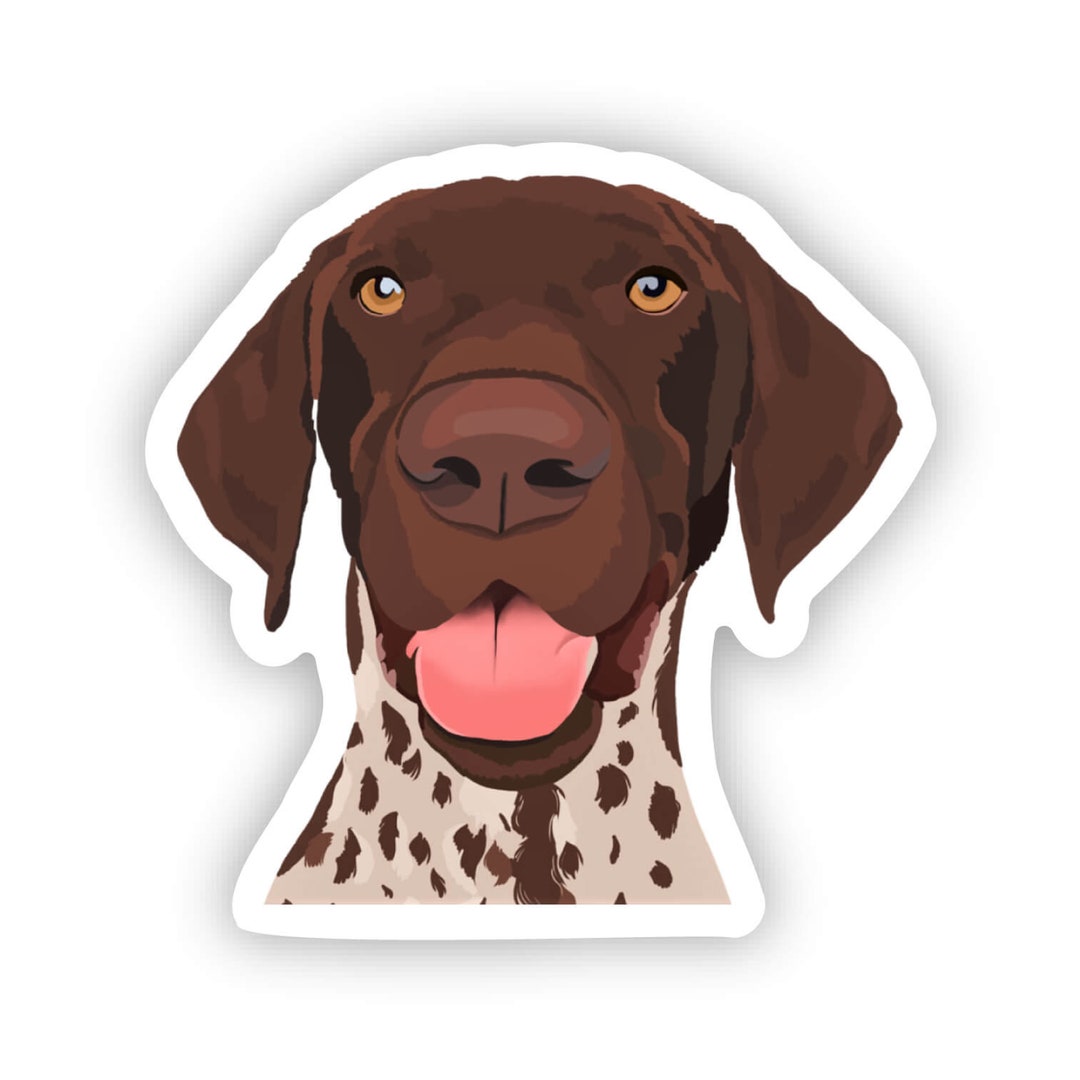 Brown GSP German Shorthaired Pointer Dog Sticker, Die Cut Vinyl, Water ...
