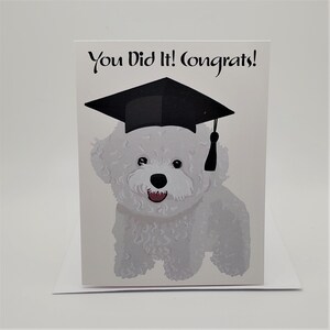 Bichon Frise Congrats on Graduation Card, Bichon Frise Dog Gift Card ...
