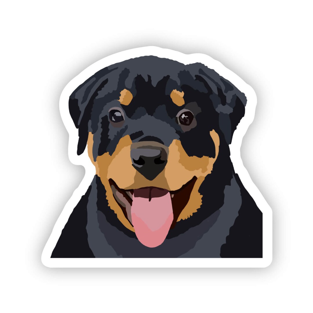 Rottweiler Dog Sticker, Die Cut Vinyl, Rottie, Water Bottle, Laptop ...