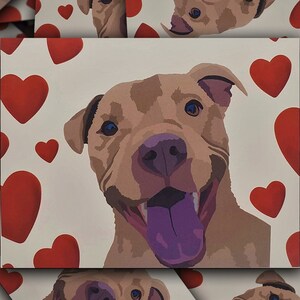 Pit Bull Terrier Love Valentine Anniversary Card Single Card - Etsy