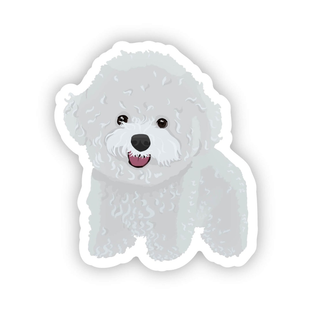 Bichon Frise Dog Sticker, Die Cut Vinyl, Water Bottle, Laptop, Phone ...