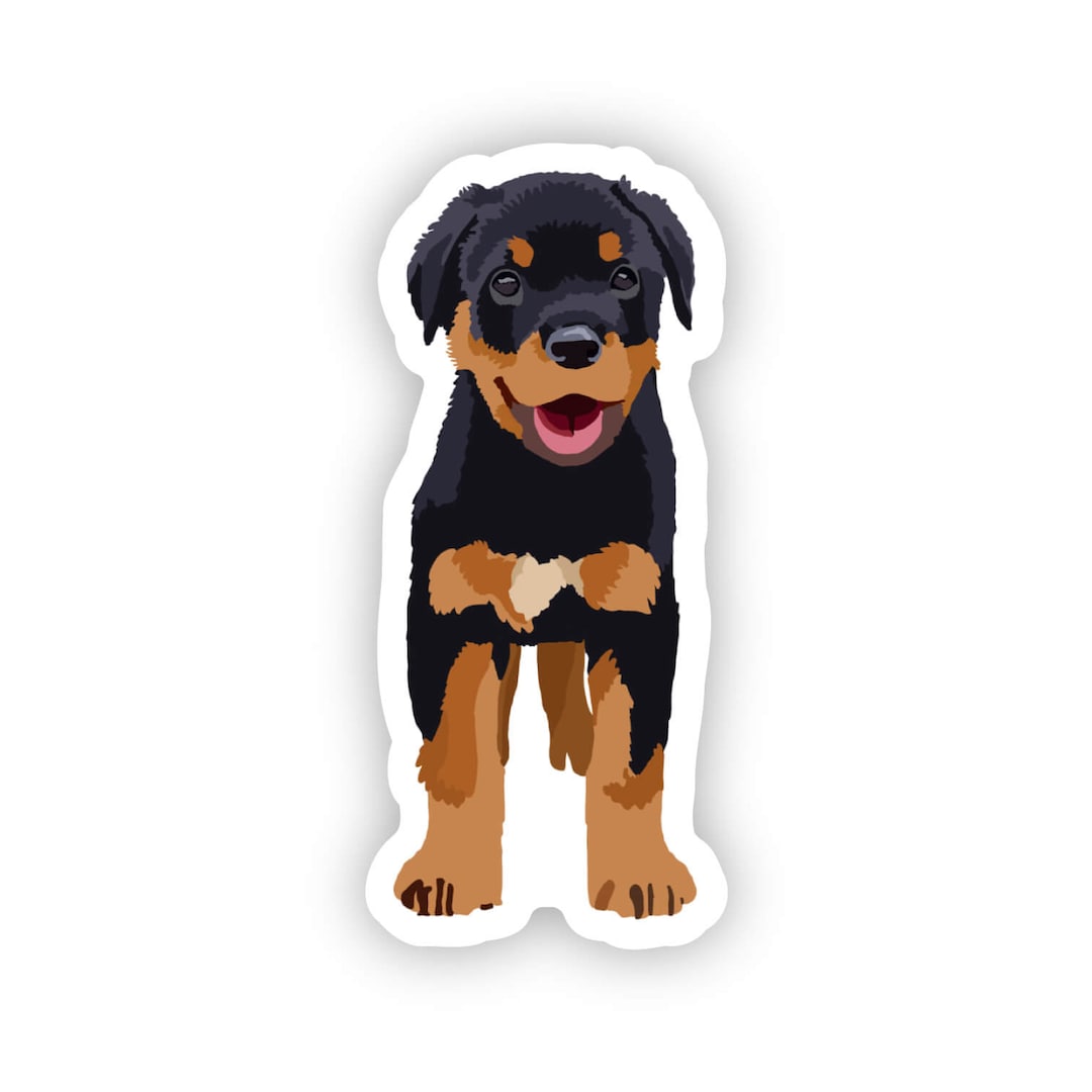 Rottweiler Dog Sticker, Die Cut Vinyl, Rottie, Water Bottle, Laptop ...