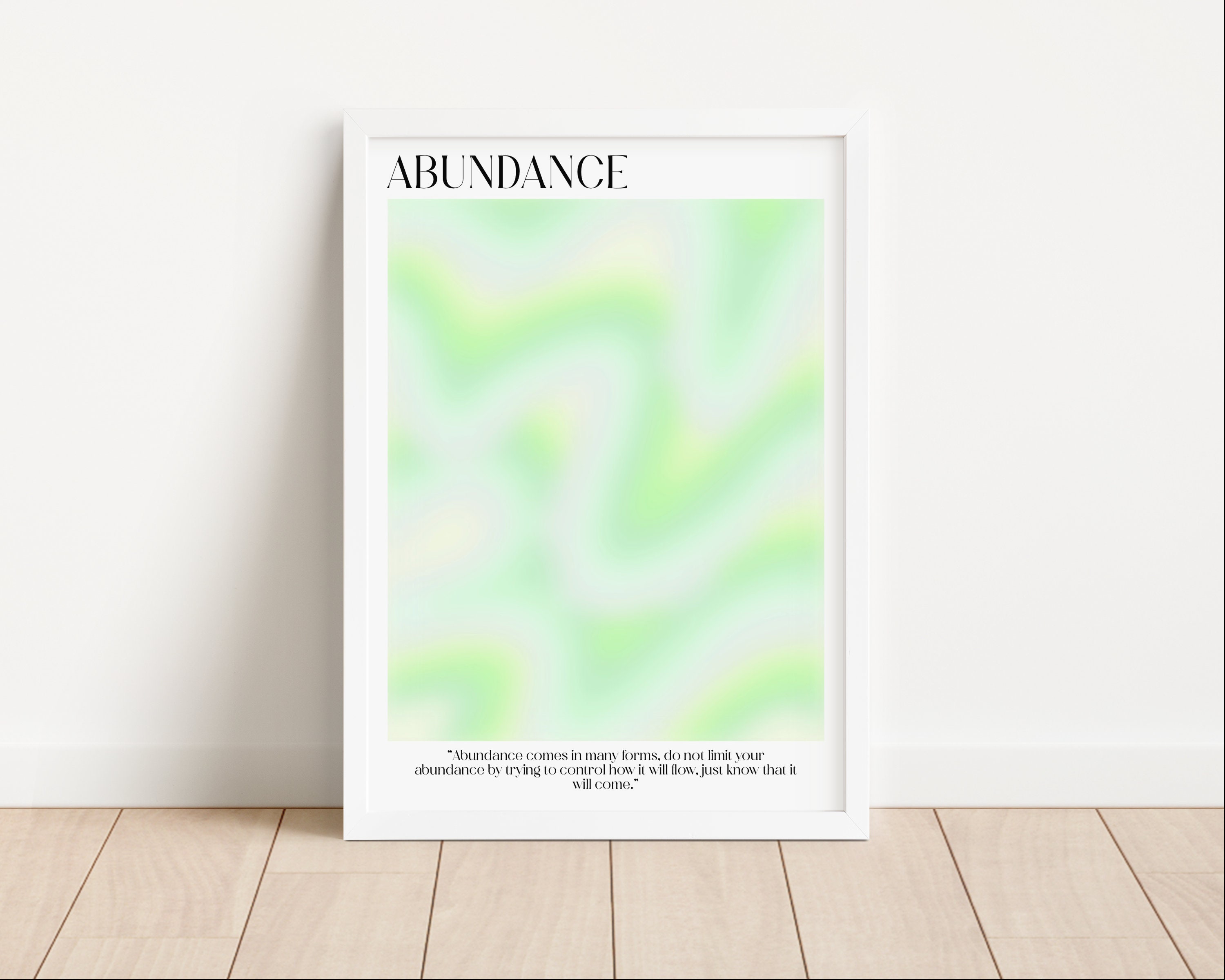Aura Poster, Gradient Aesthetic Poster, Green Danish Pastel Wall Art ...