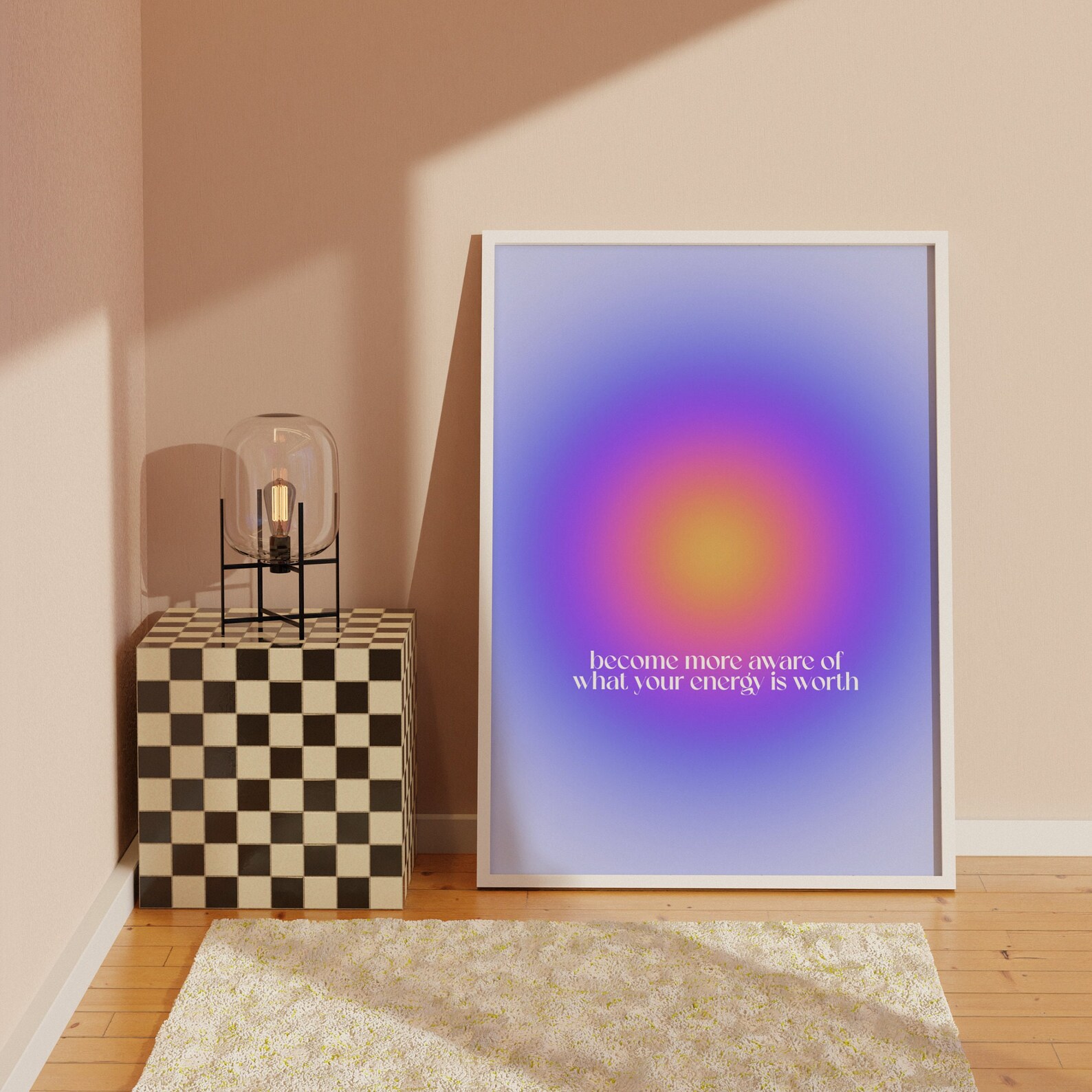 Blue Energy Aura Art Print Blue Gradient Aesthetic Poster - Etsy