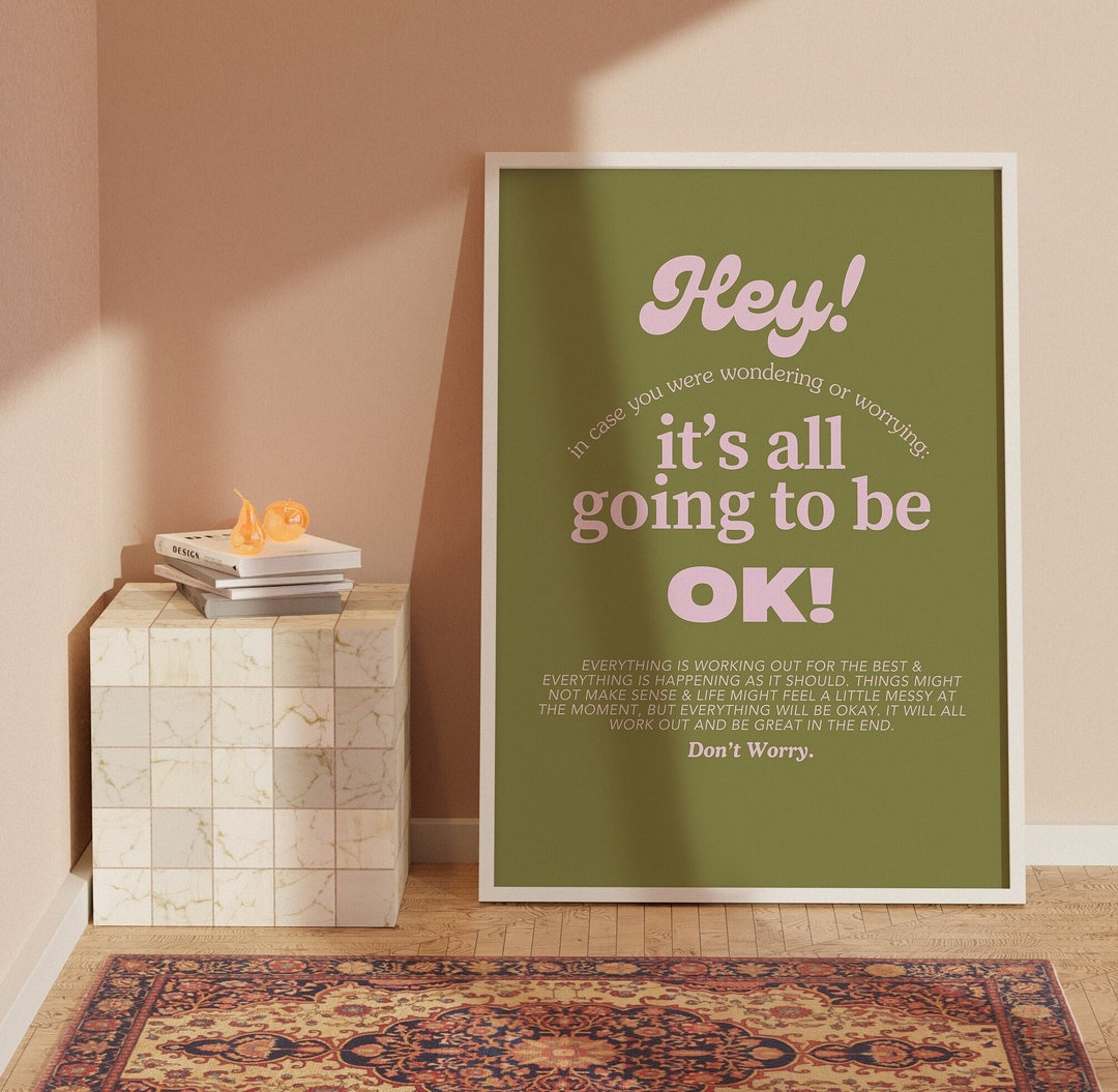 Green Aesthetic Poster, Trendy Art Print, Retro Wall Art, Green Room ...