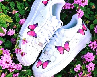 Customized Butterfly Air Force 1 Custom Nike AF1 Iron on Butterfly ...