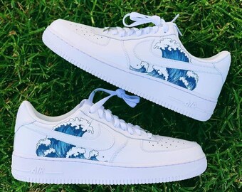 Waves Custom Nike Air Force 1 Sneakers - Etsy