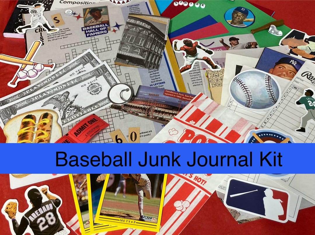 Baseball Junk Journal Kit Baseball Ephemera for Junk Journal Summer ...
