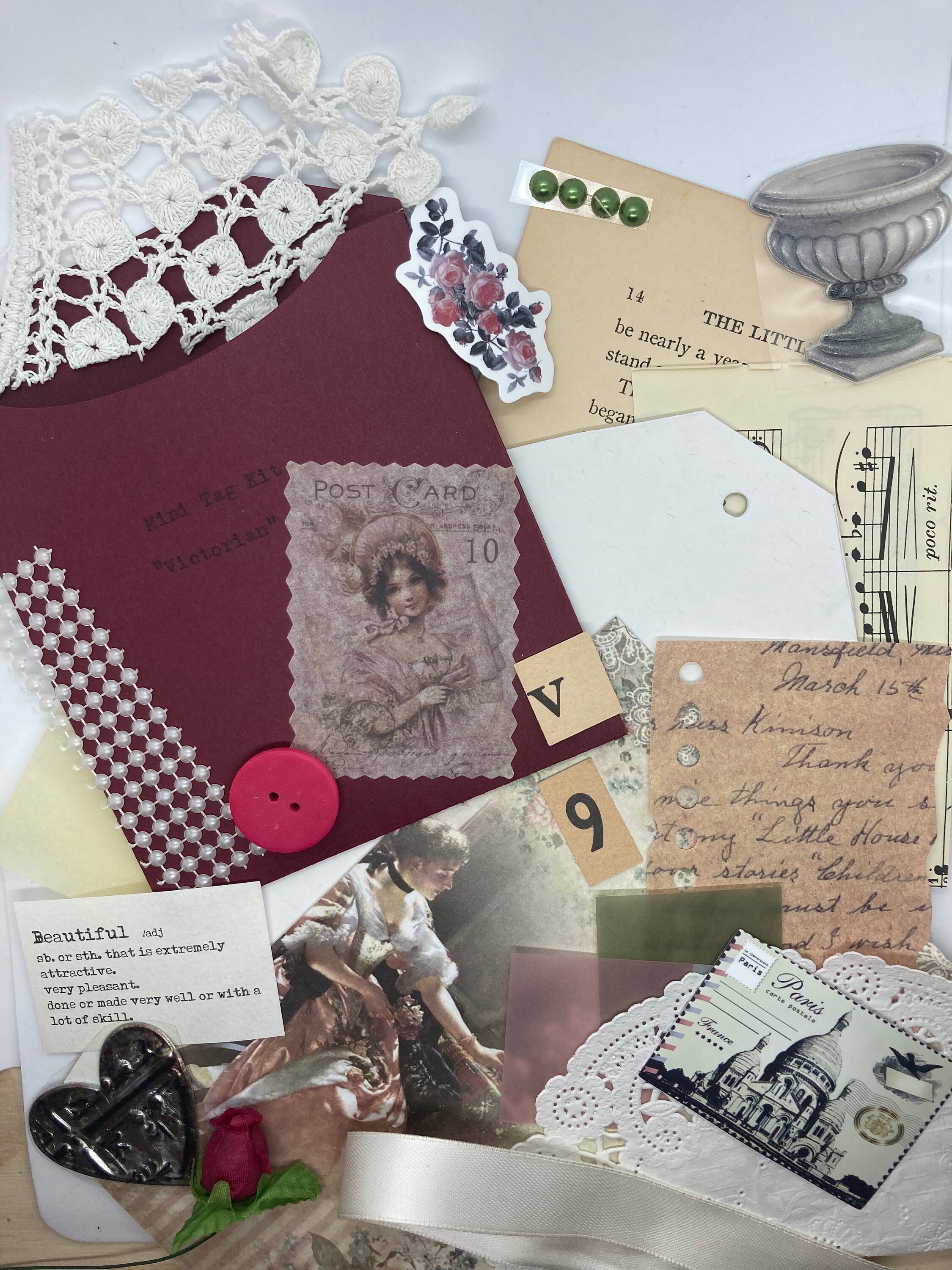 Large Victorian Tag Mini Kit Junk Journal Mini Kit Junk Journal Tag Kit ...