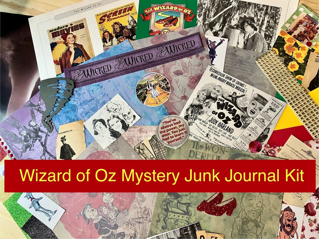 Wizard of Oz Mystery Junk Journal Kit Wizard of Oz Junk Book Wizard of ...