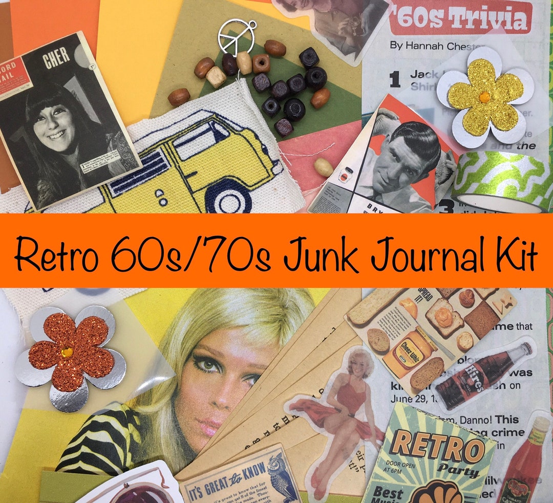 Retro 60s/70s Junk Journal Kit 1960s Junk Journal Kit 1970s Junk ...
