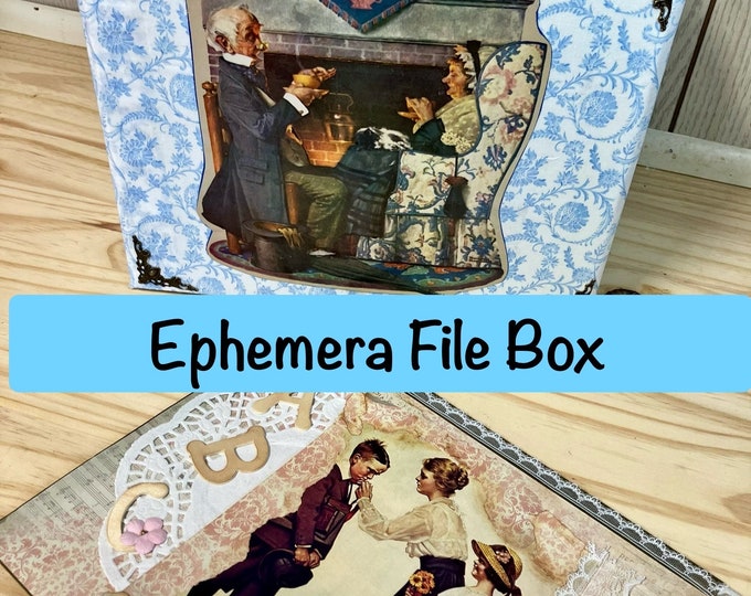 Ephemera File Box Ephemera Storage Box Vintage Ephemera Storage ...