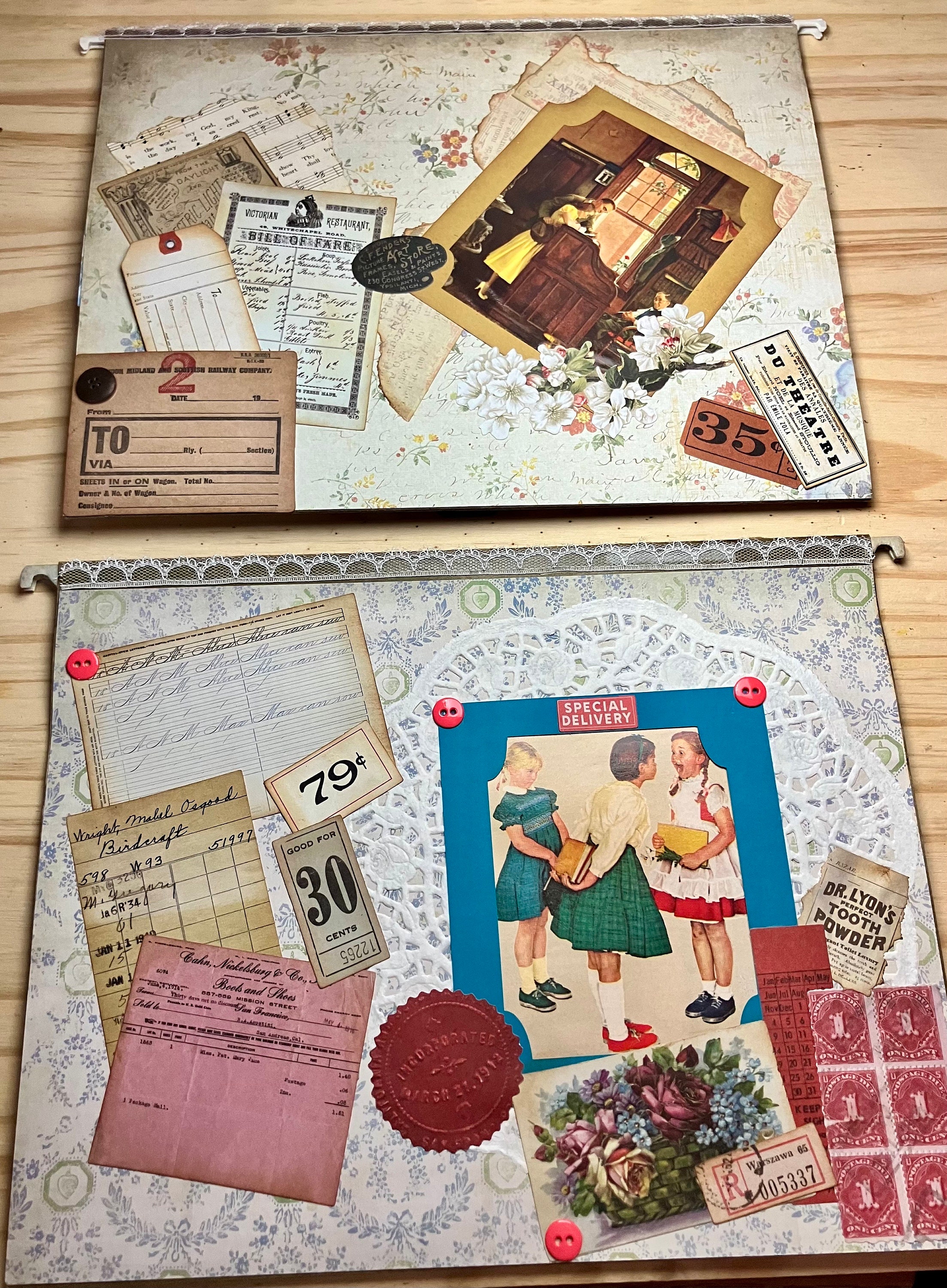 Ephemera File Box Ephemera Storage Box Vintage Ephemera Storage ...