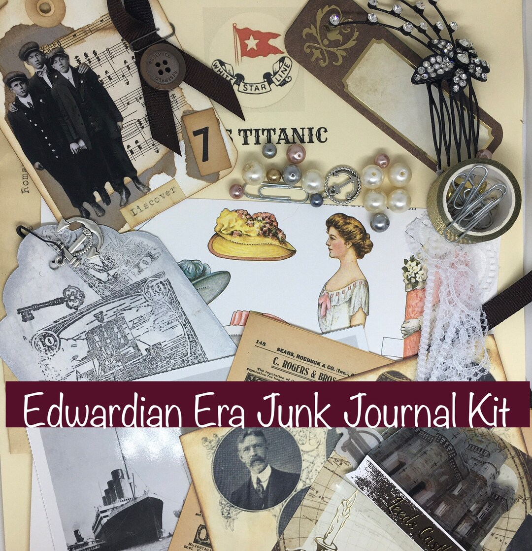 Victorian Junk Journal Kit Edwardian Era Journal Kit Titanic Ephemera ...