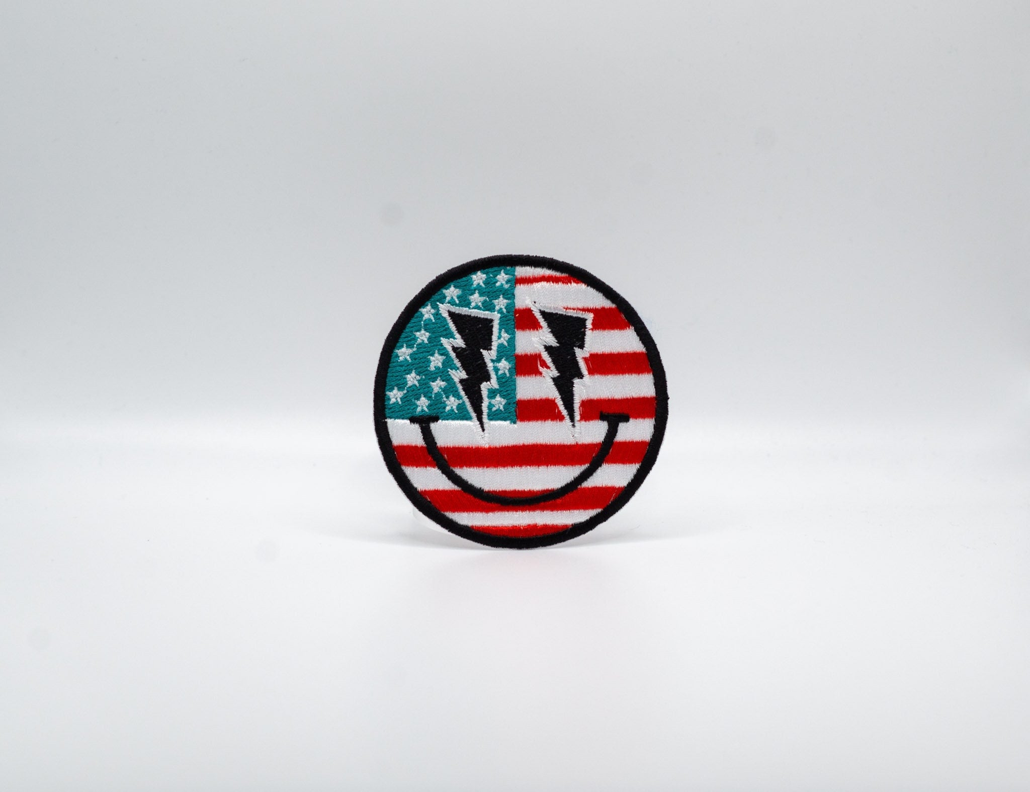 American Flag Happy Face Iron-on Patch Memorial Day Patch Fourth of ...