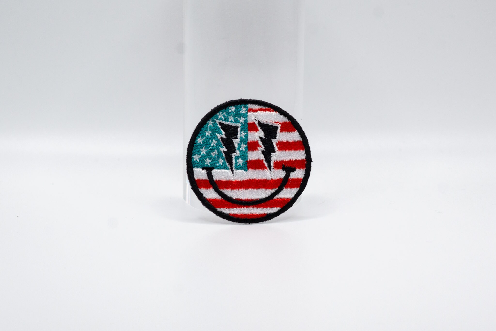 American Flag Happy Face Iron-on Patch Memorial Day Patch Fourth of ...