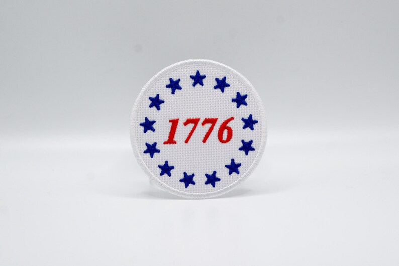 1776 Circle Iron-on Patch Patriotic Hook & Loop Patches Made in the USA ...