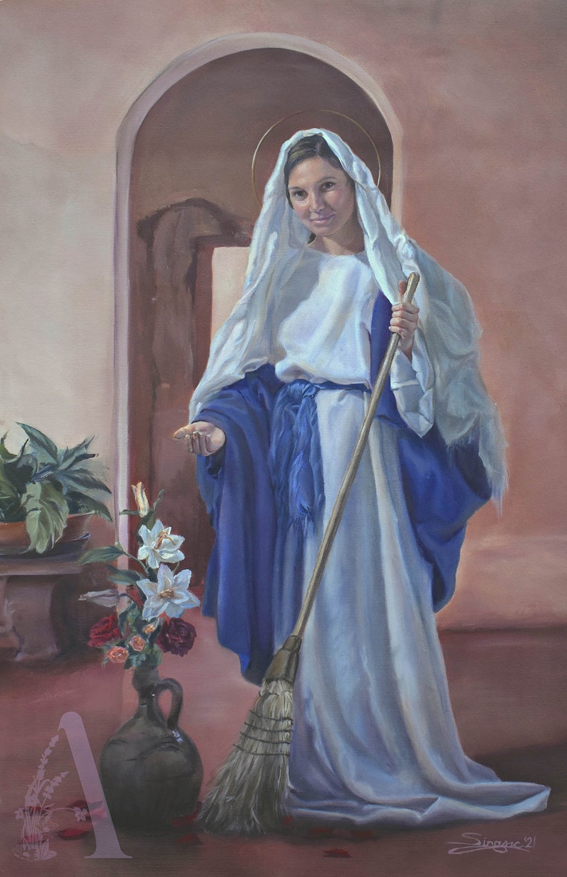 Our Lady of the Broom Sacred Art Fine Art Print - Etsy