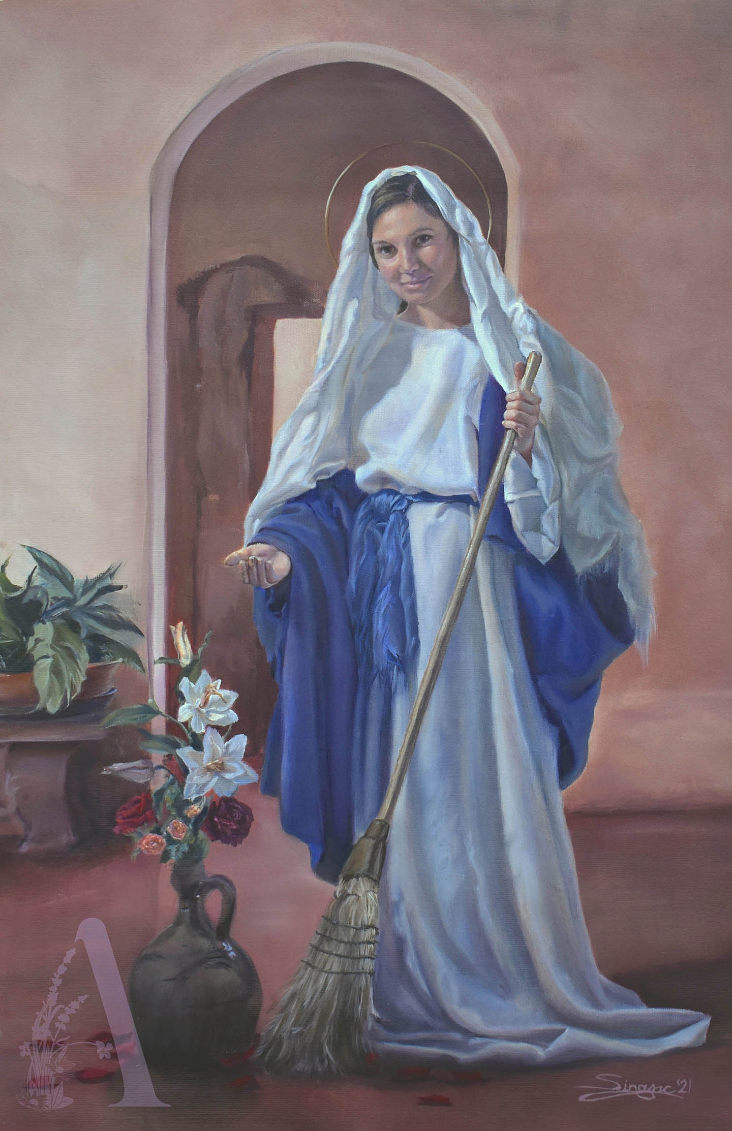 Our Lady of the Broom Sacred Art Fine Art Print - Etsy