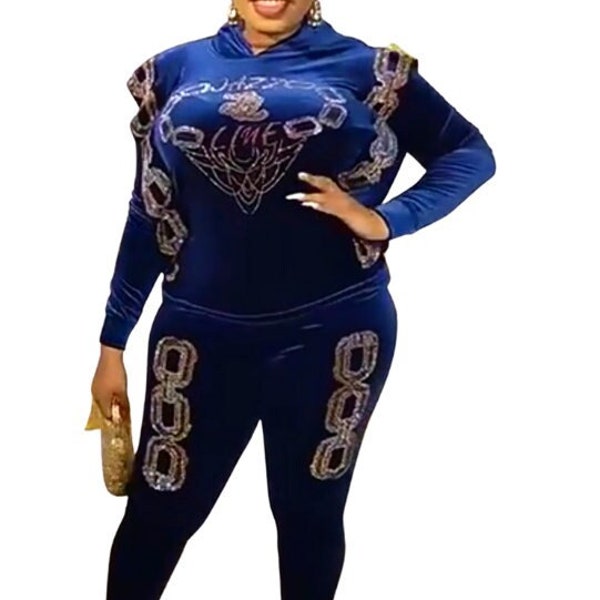 Rhinestone Tracksuit - Etsy