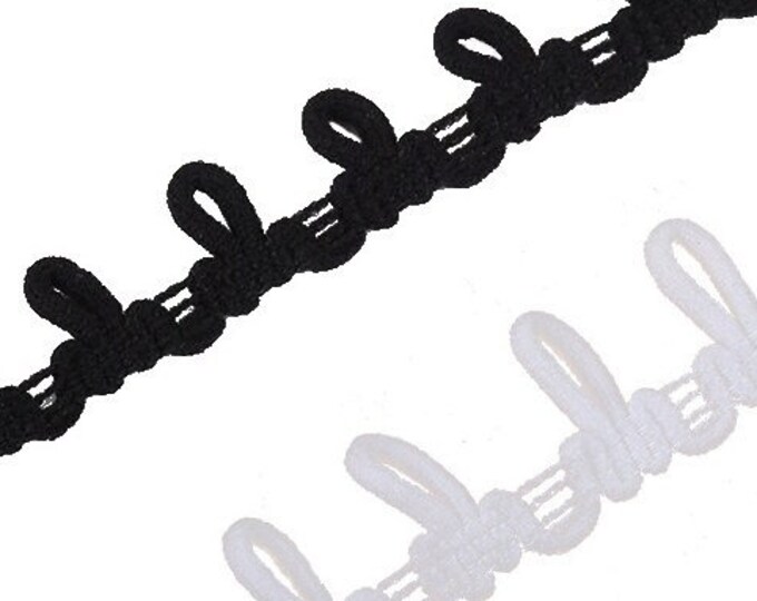 Elastic Button Loop Tape Perfect for Bridal, Dress, Gown, Tops, Pants ...