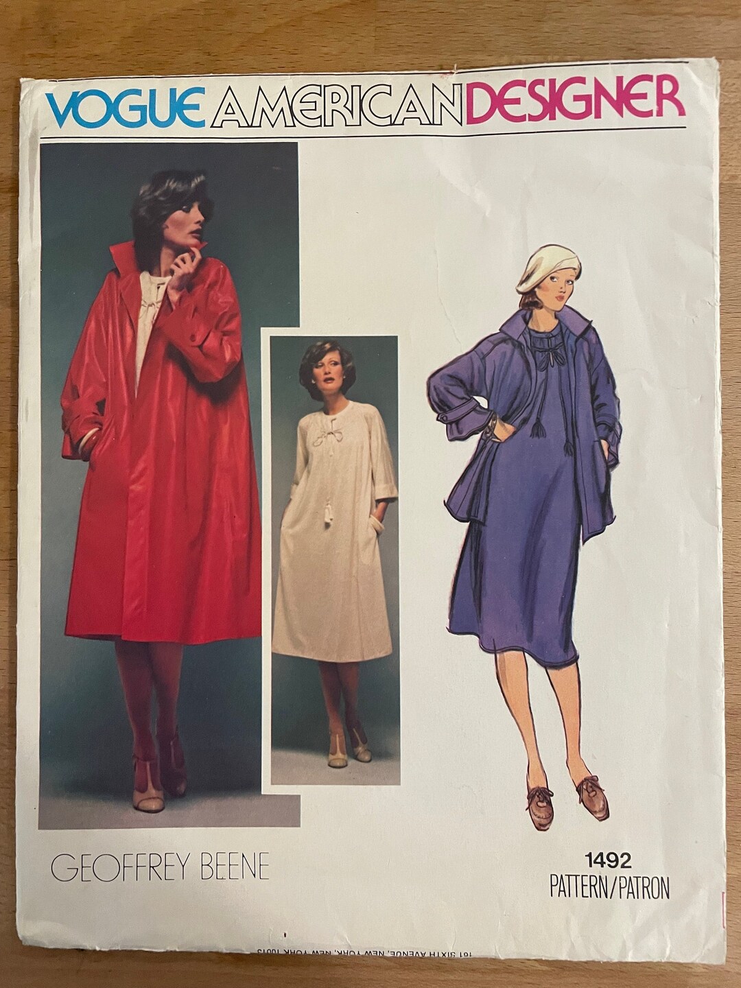 Vogue Geoffrey Beene Pattern UNCUT for Dress and Coat Sewing - Etsy