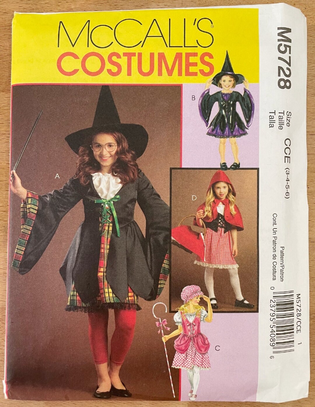4 Styles Witch, Little Red Riding Hood, Little Bo Peep Costumes All in ...