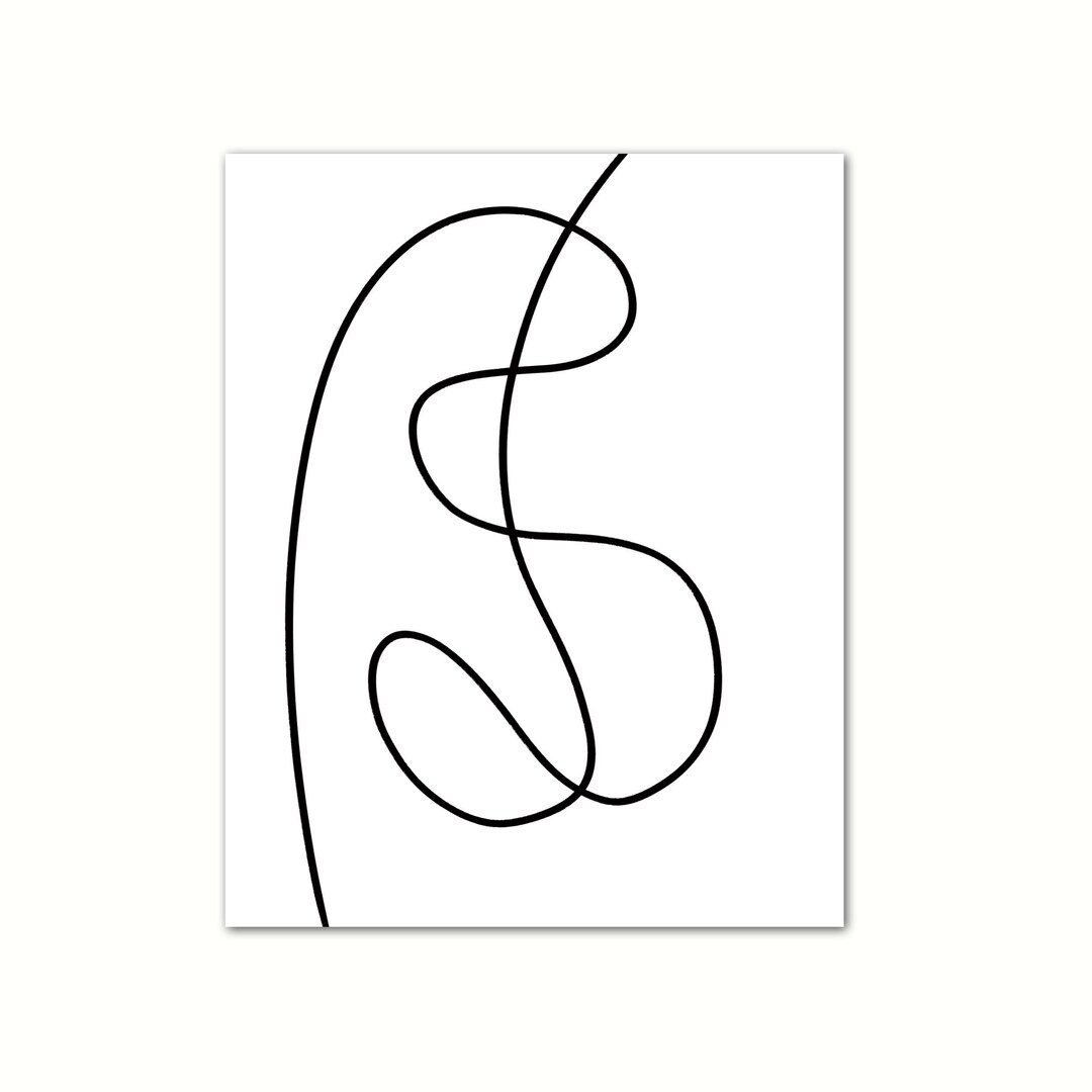 Black and White Line Art, Line Art, Minimalist Print, Minimalist Art ...