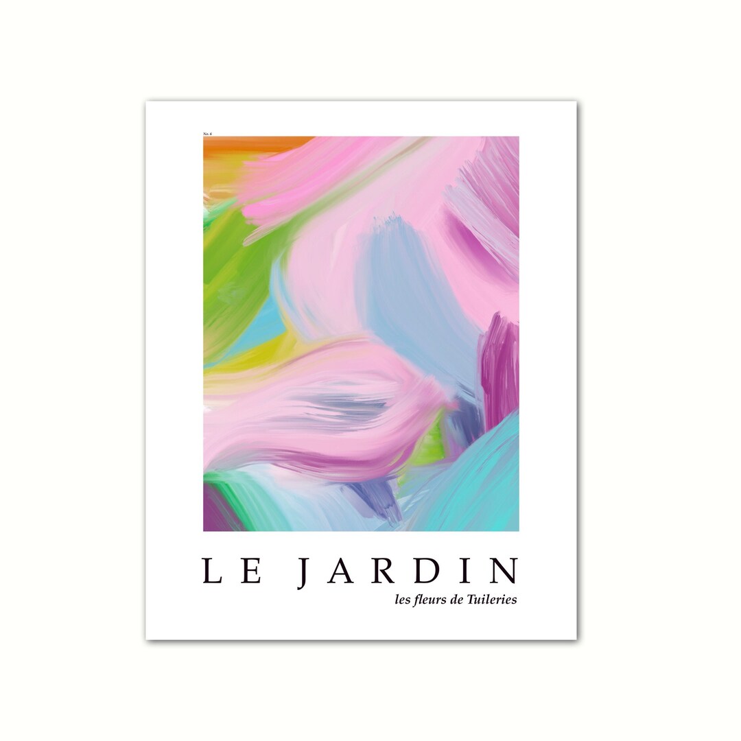 Le Jardin V6, Le Jardin Print, French Poster, Botanical Print, Abstract ...