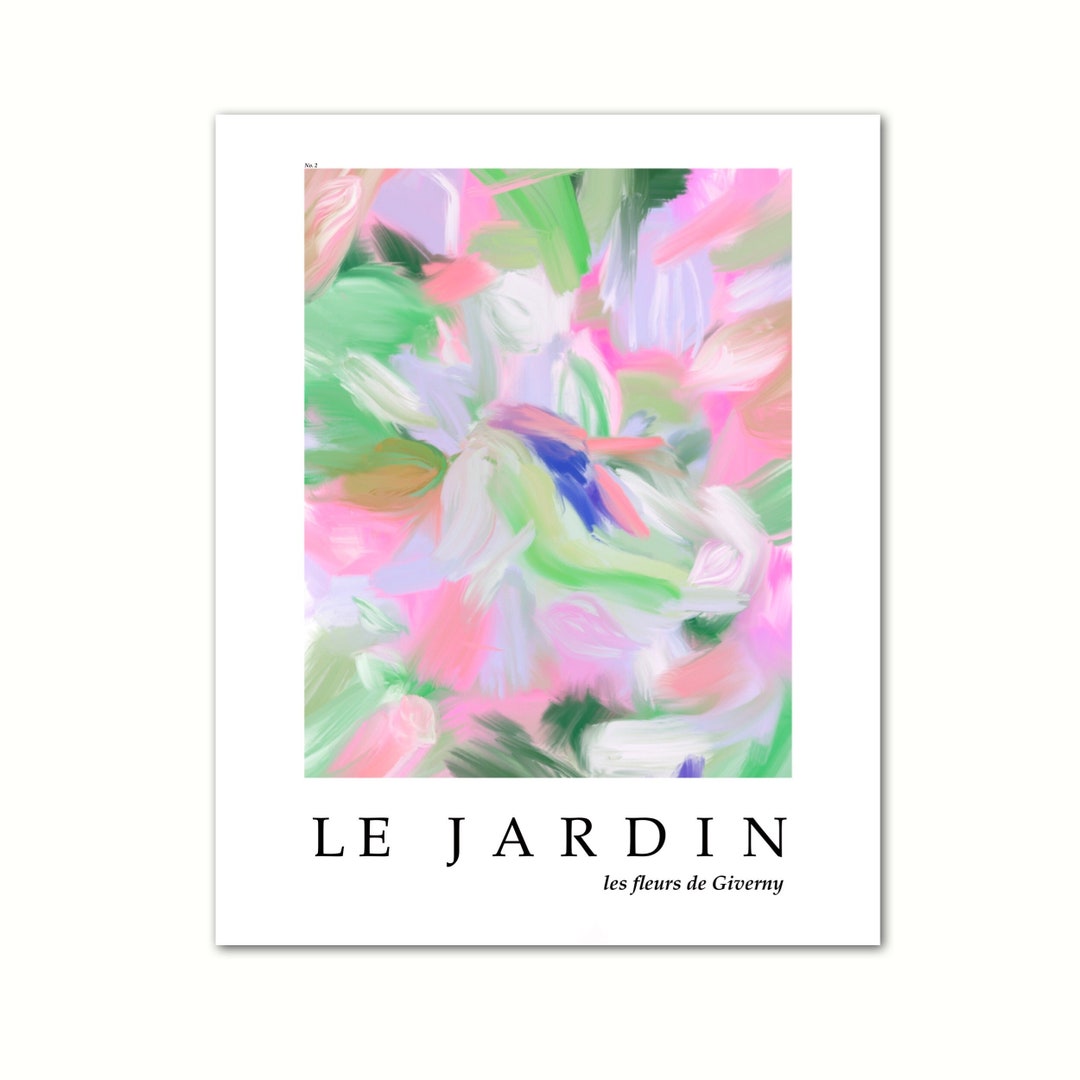 Le Jardin V2, Le Jardin Print, French Poster, Botanical Print, Abstract ...