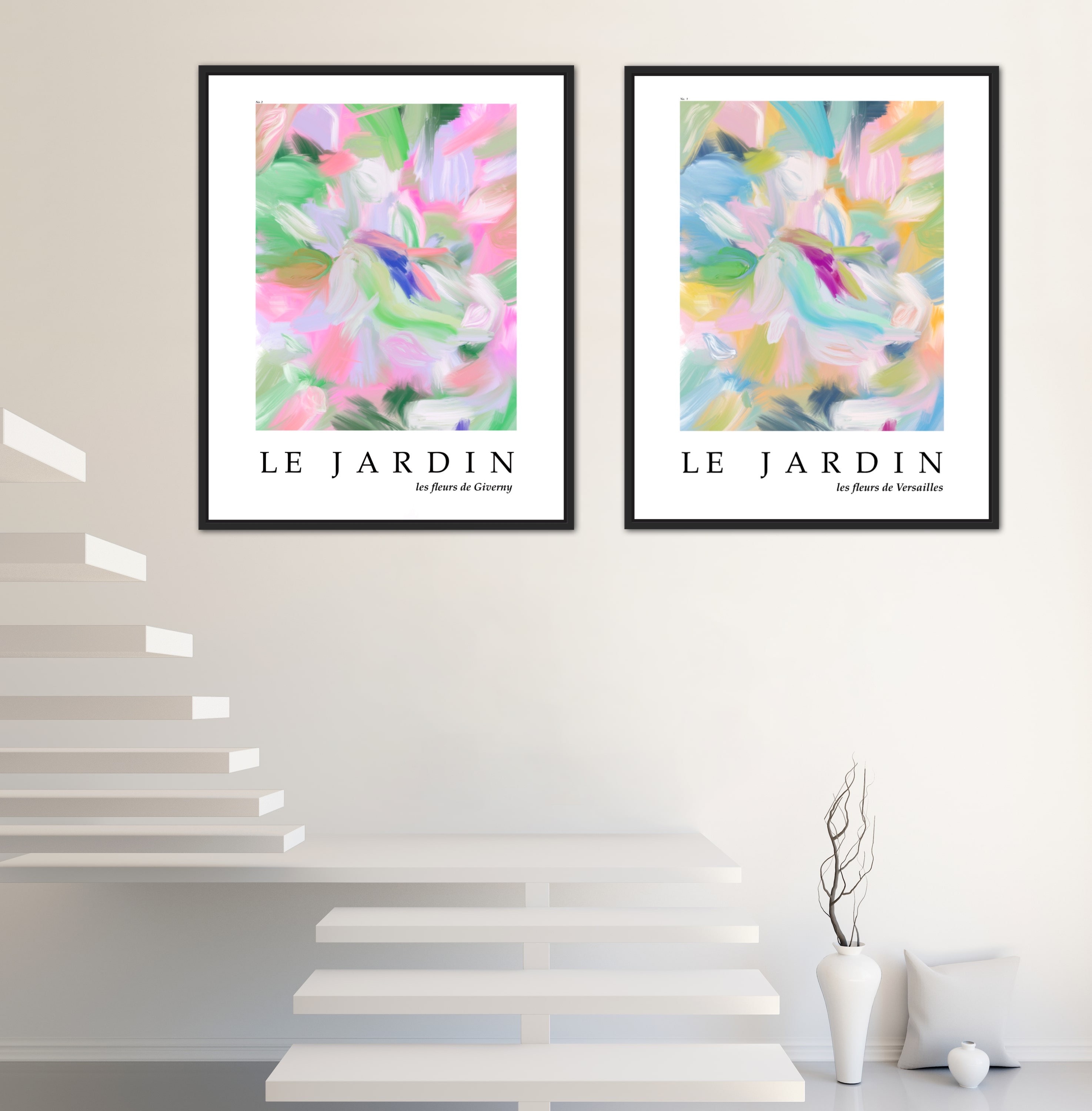 Le Jardin V2, Le Jardin Print, French Poster, Abstract Print, Botanical ...