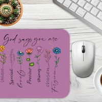 Christian Mouse Pad - Bible Verse Desk Mat - Romans 5:1 Scripture Mouse ...
