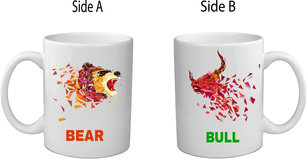 Bear and Bull Stock Market Coffee Mug - Gift for Financial Advisor ...