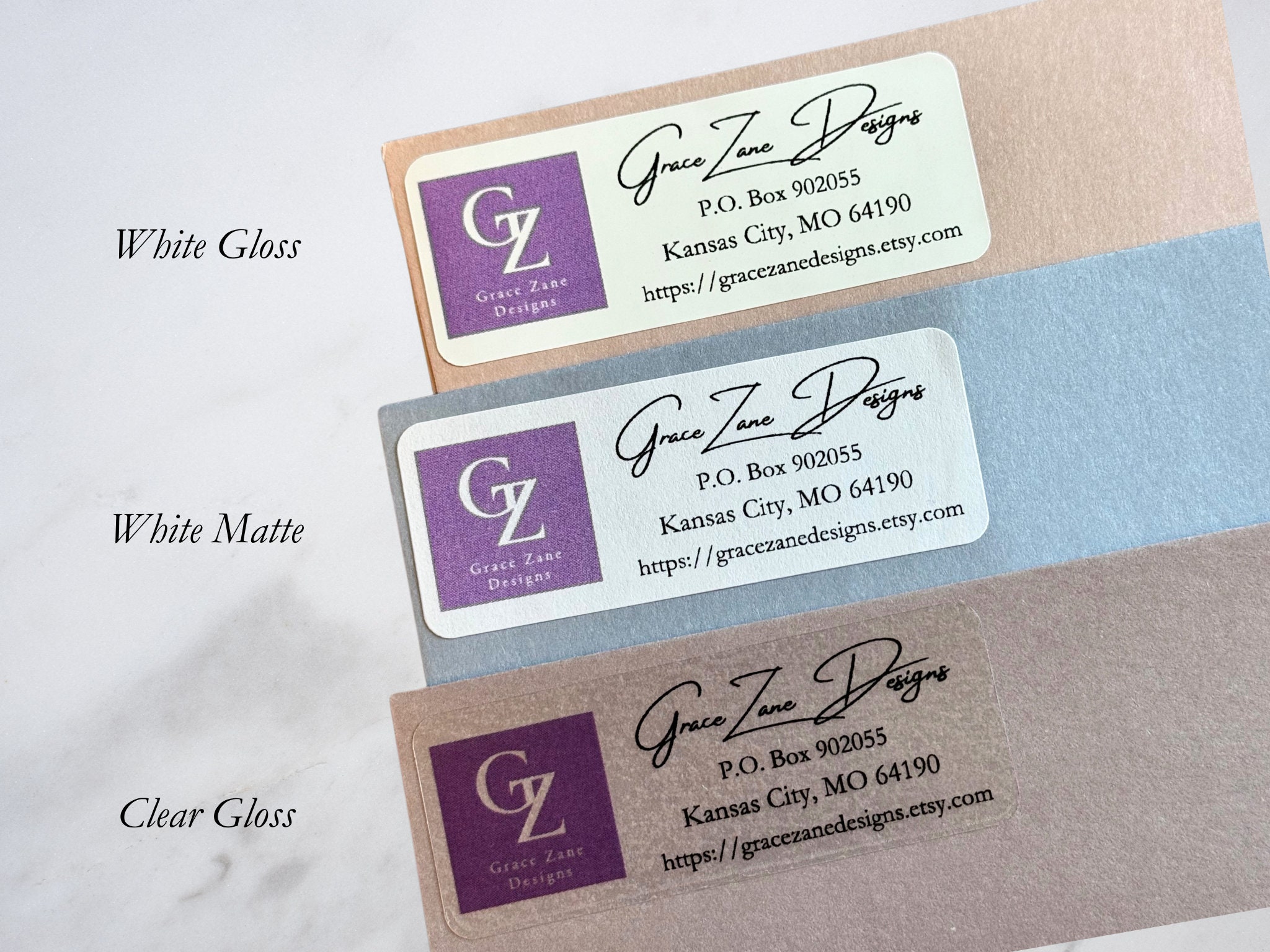Custom Business Labels, Business Address Labels, Personalized Logo ...