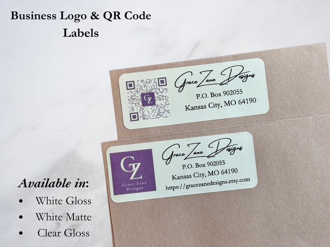 Custom Business Labels, Business Address Labels, Personalized Logo ...