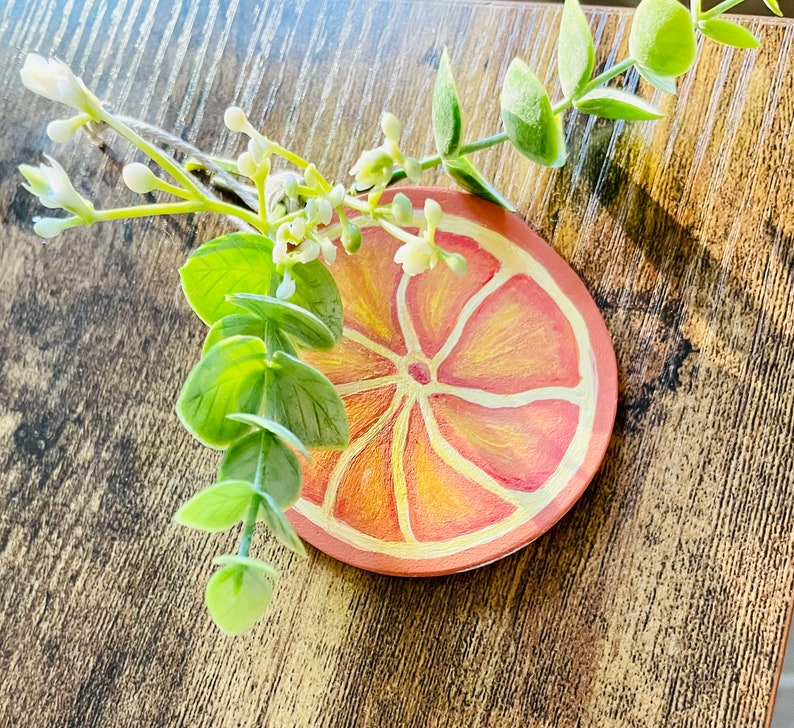 Hand Painted Orange Slice Ornaments 6 - Etsy