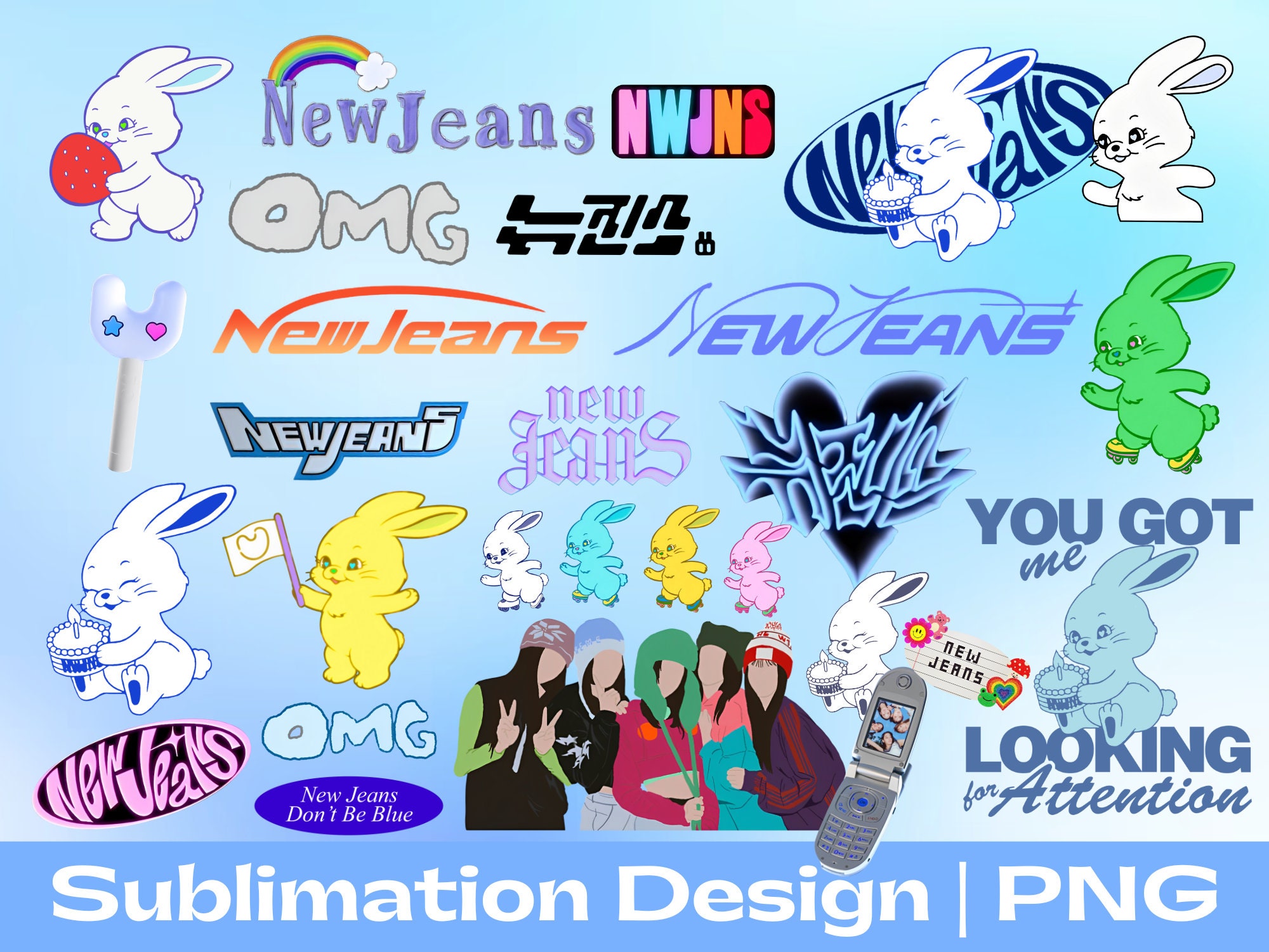 Newjeans Stickers PNG Newjeans Kpop Newjeans Hanni Newjeans - Etsy Denmark