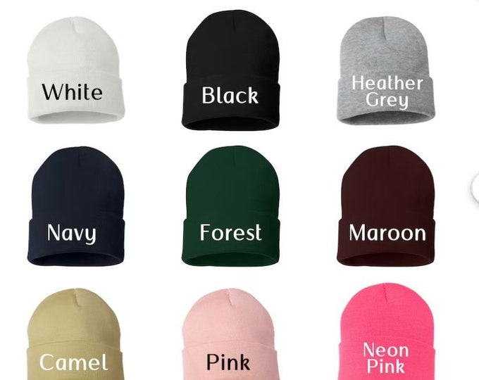 Custom Toque, Custom Embroidered Beanies, Personalized Hat, Embroidery ...