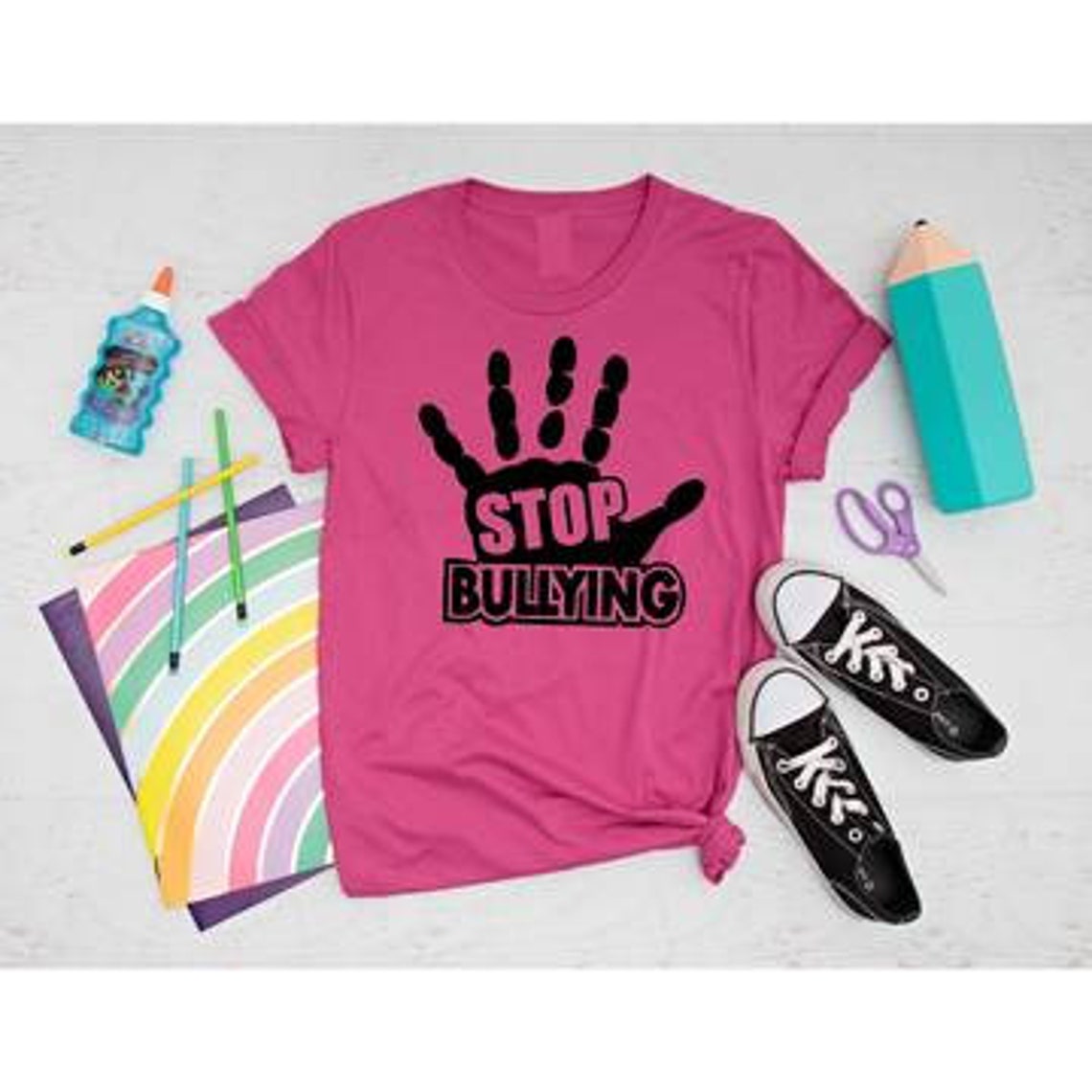 Stop Bullying T-shirt, Anti Bullying Shirt, Pink Shirt Day, No Bullies ...