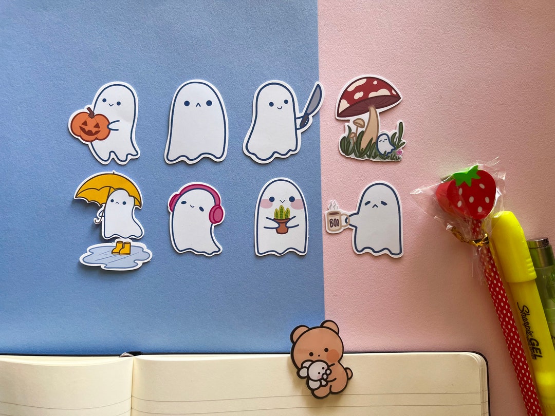 Ghost Friends Sticker Combo Pack, Cute Ghost Stickers - Etsy