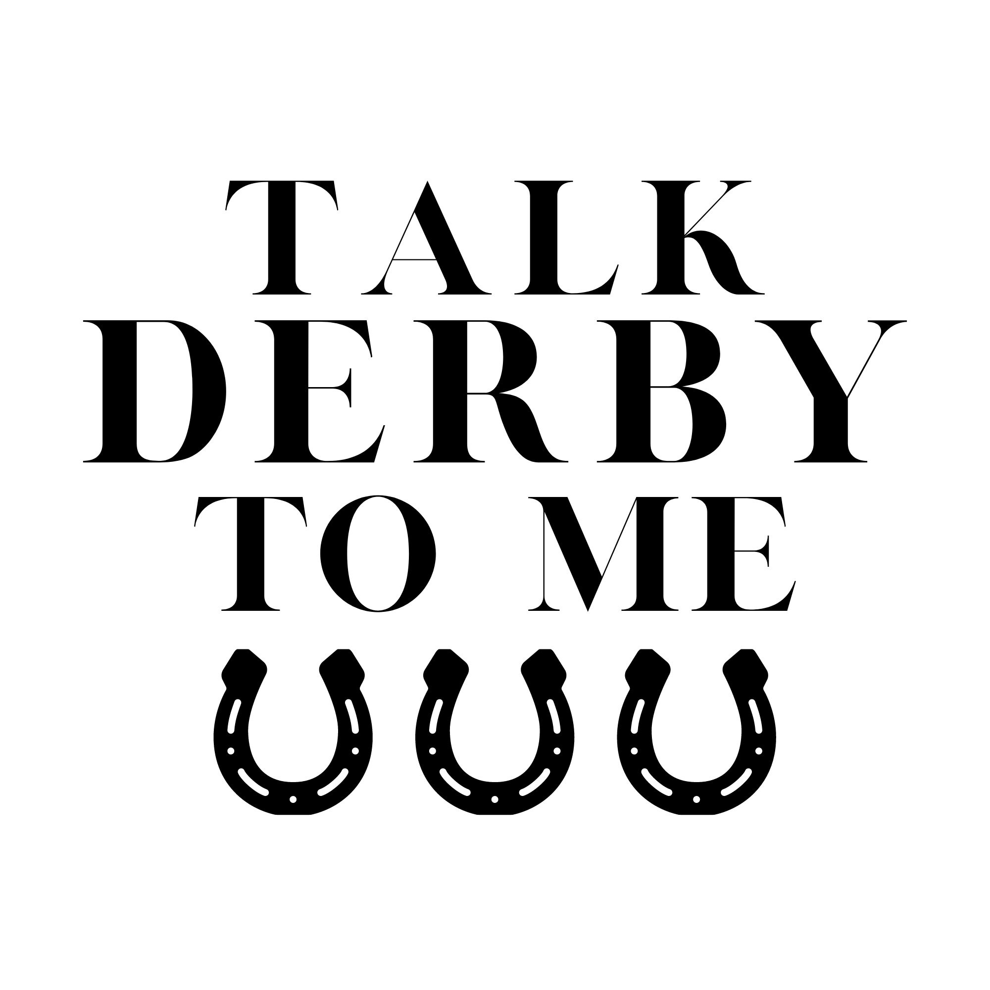 Talk Derby to Me SVG - Etsy