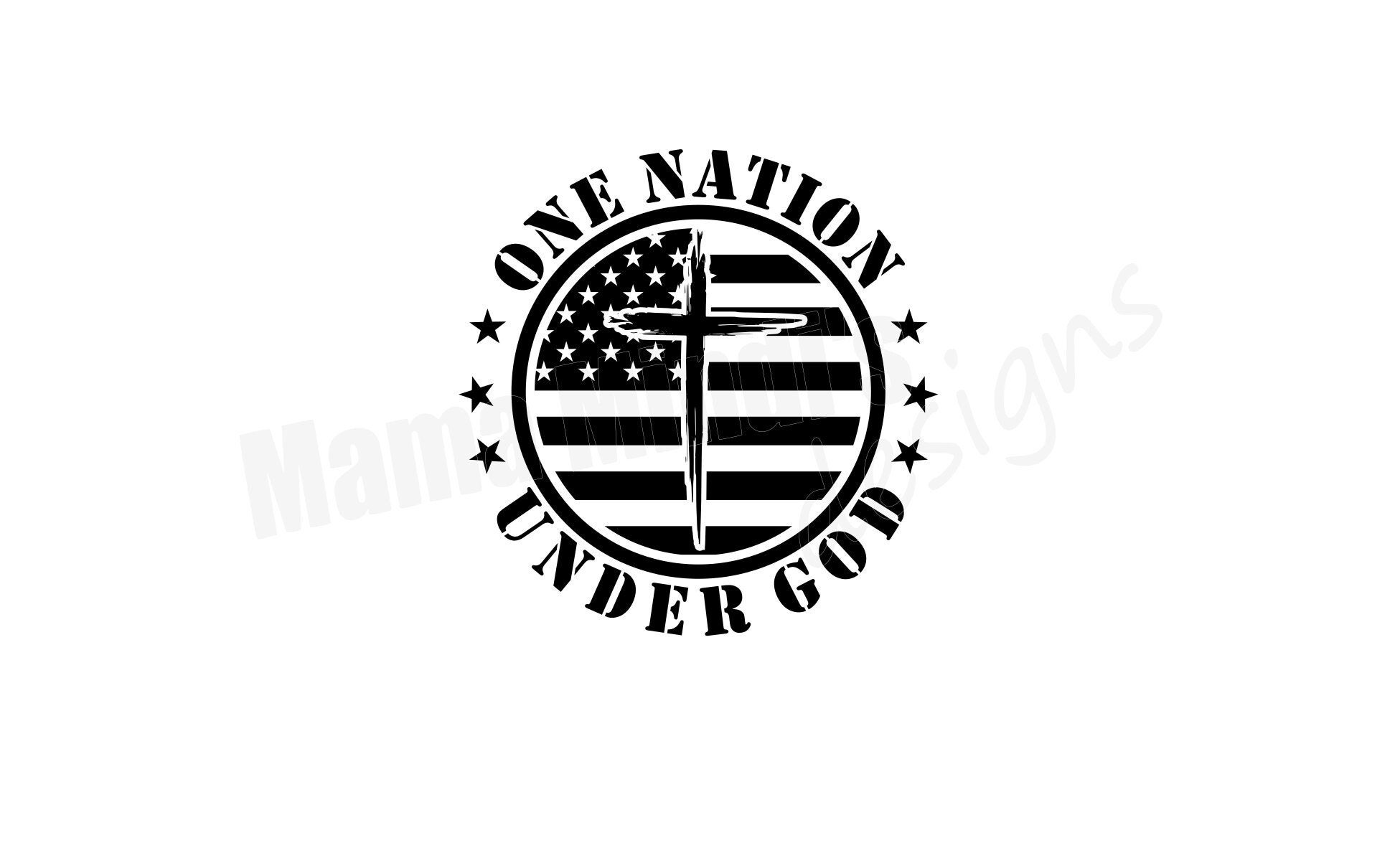 One Nation Under God SVG & PNG - Etsy