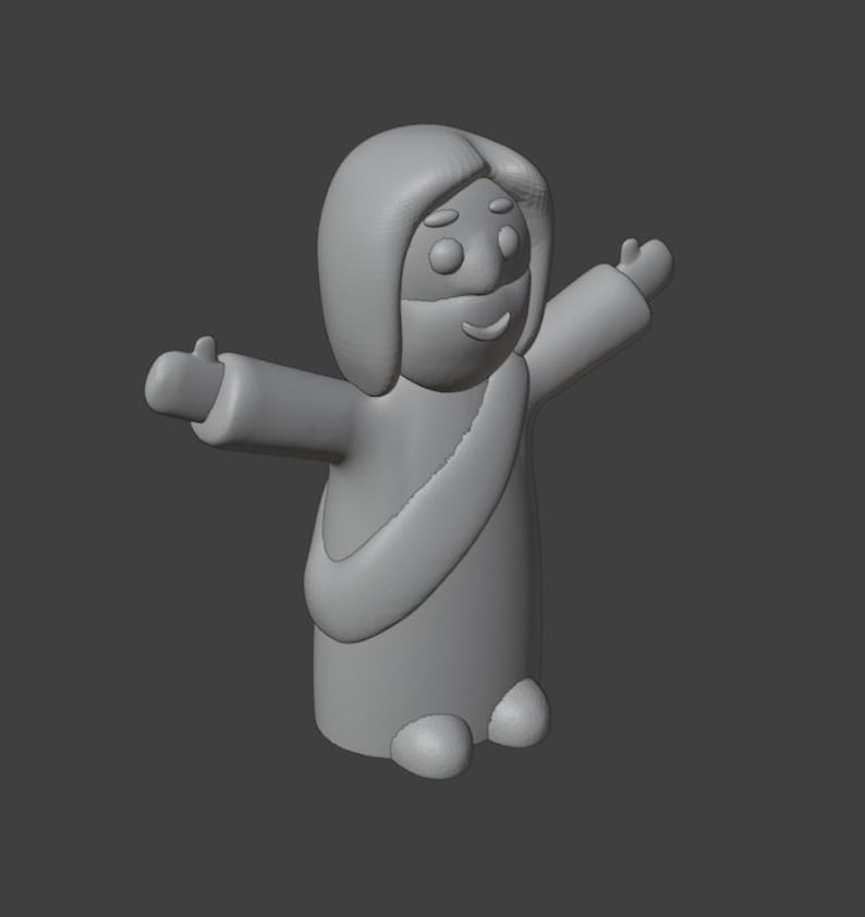 Little Jesus STL, 3D Printing Jesus, STL for 3D Printing, Christian ...