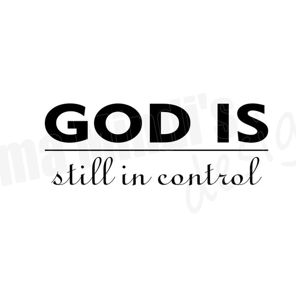 God is in Control - Etsy