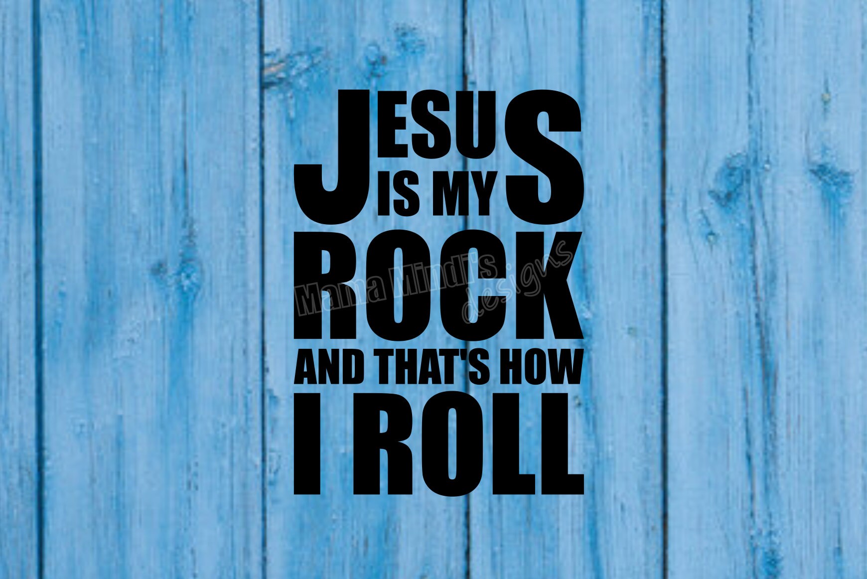 Jesús es mi roca y así es como ruedo SVG DXF y PNG - Etsy México