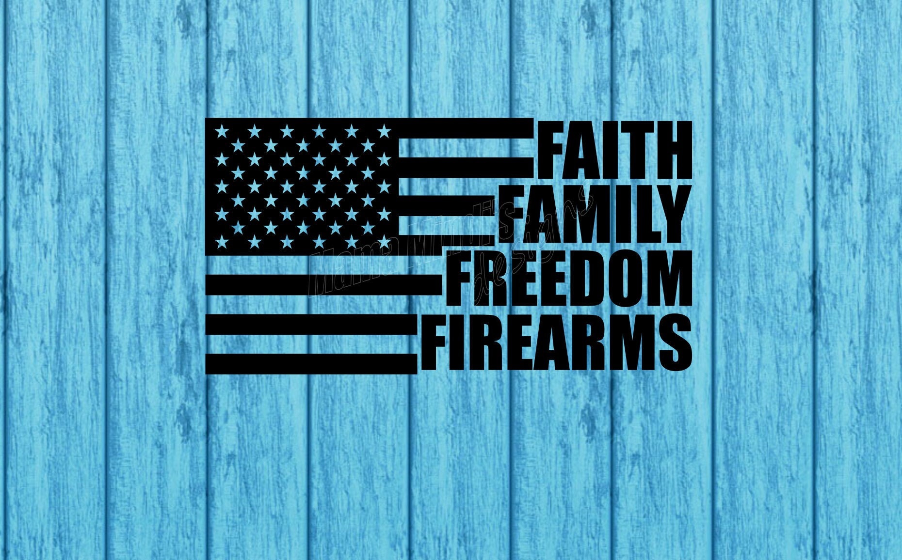 Faith Family Freedom Firearms SVG DXF & Pngs - Etsy