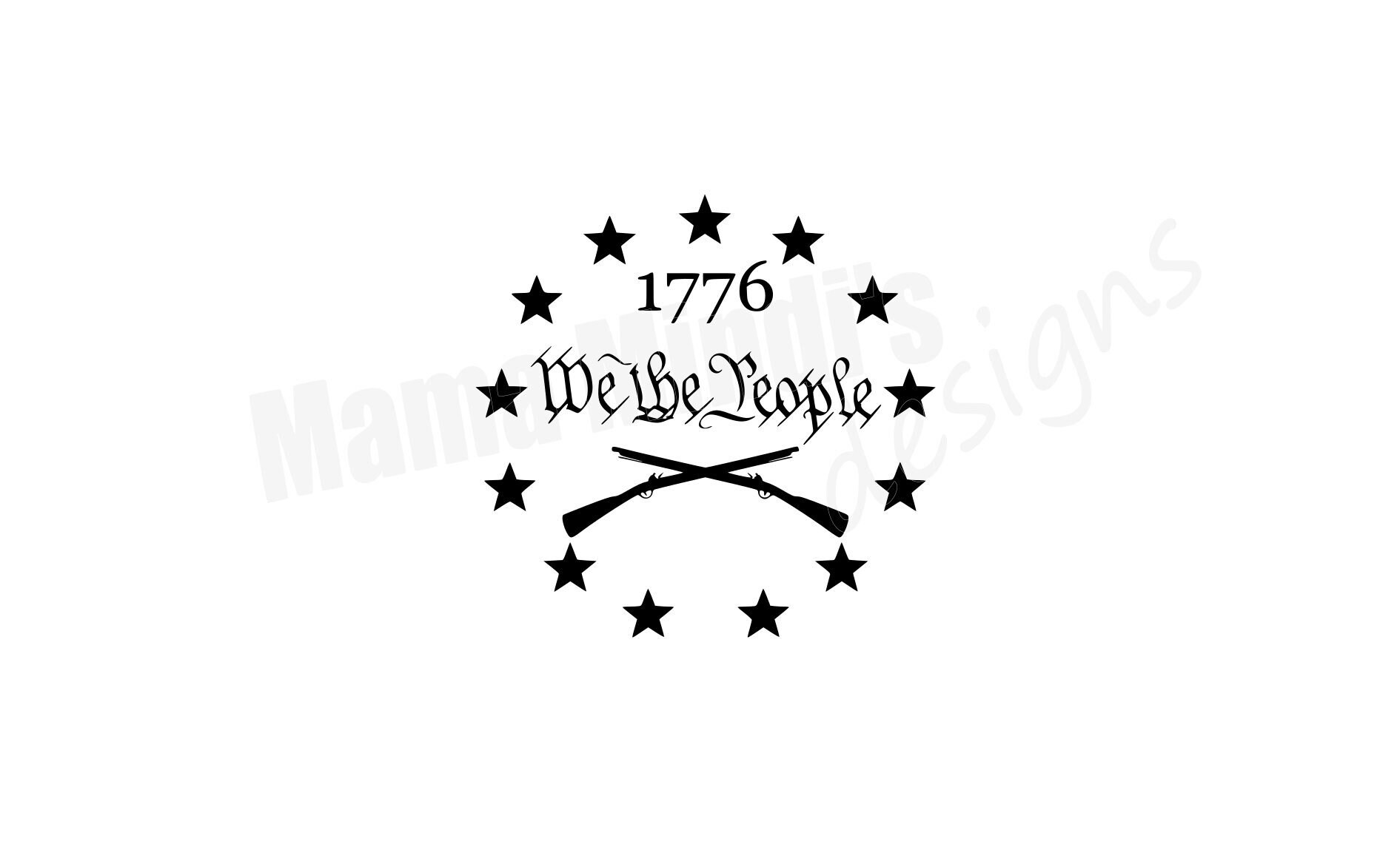 1776 We the People Design SVG PNG & DXF - Etsy