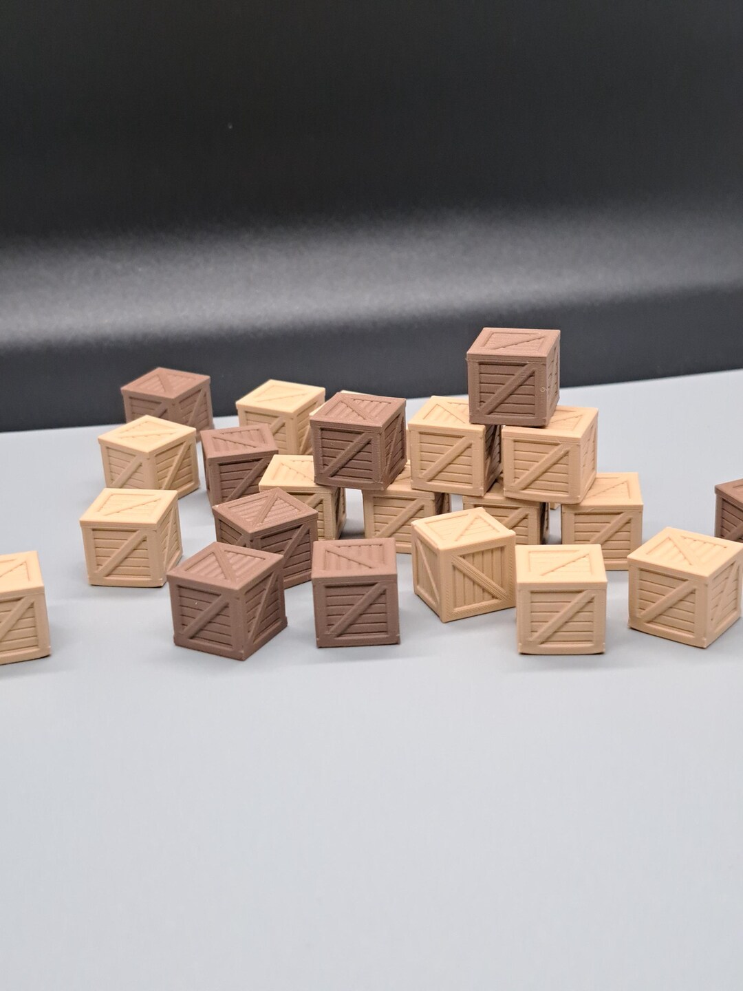 40 Pcs - HO Scale Wooden Crates, 1:87 Scale Model Railroad Crate Boxes ...